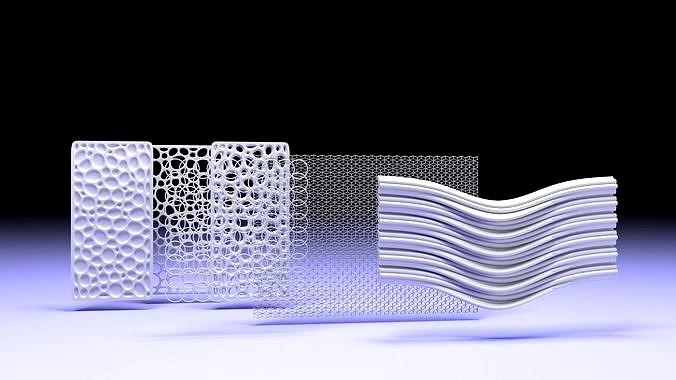 3D Architectural Panels SET model