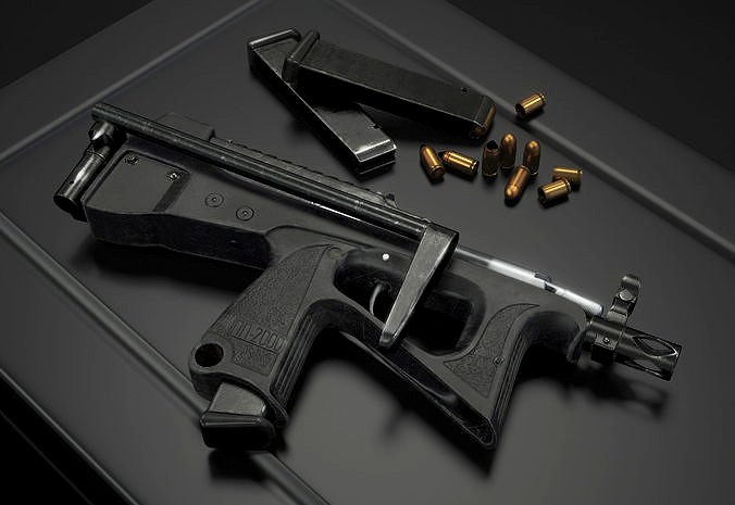 Russian modern submachine gun PP-2000 low-poly 3D game model