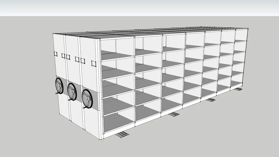 High-density Mobile Shelving 3d model