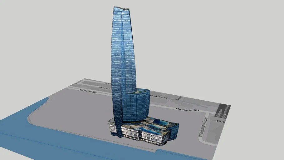One Barangaroo, Sydney 3d model