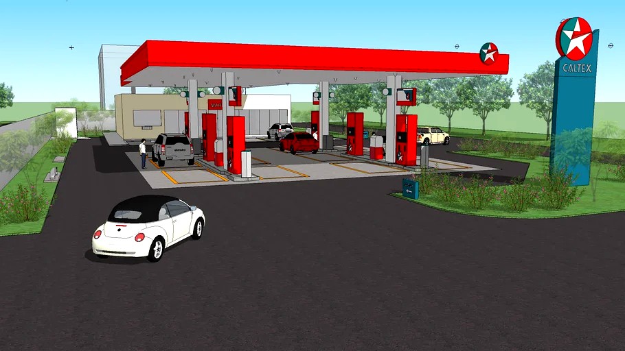 CALTEX PUMP STATION 3d model