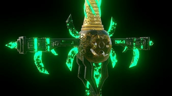 Sci-fi sword for a super villain 2K textures 3d model