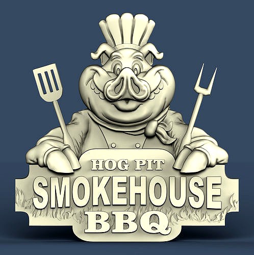 3d STL model for CNC bbq