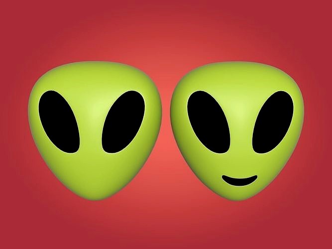 Alien Head Icon 3d model