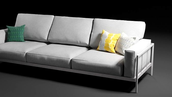 High-poly Designer Couch Models 3d
