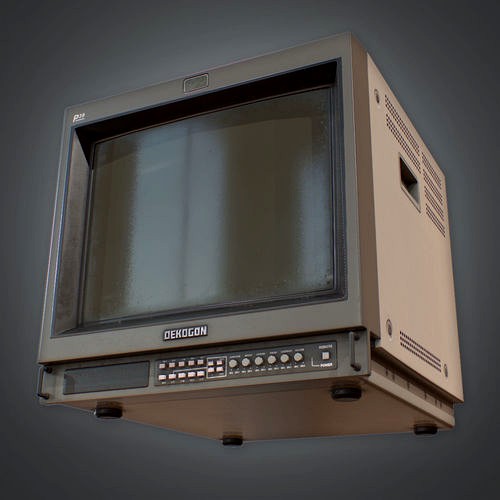 80s - Computer Monitor 01 Retro 3d model