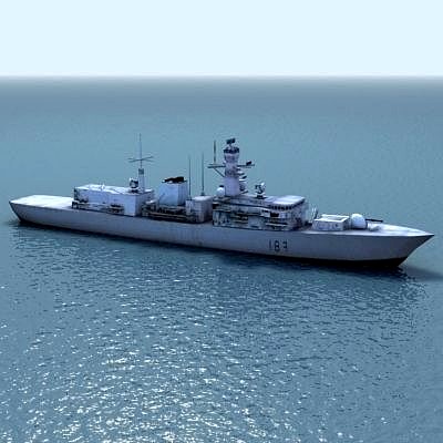 Duke Class Type Frigate 3d model