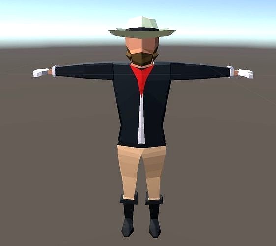 Low Poly Cowboy Model 3d