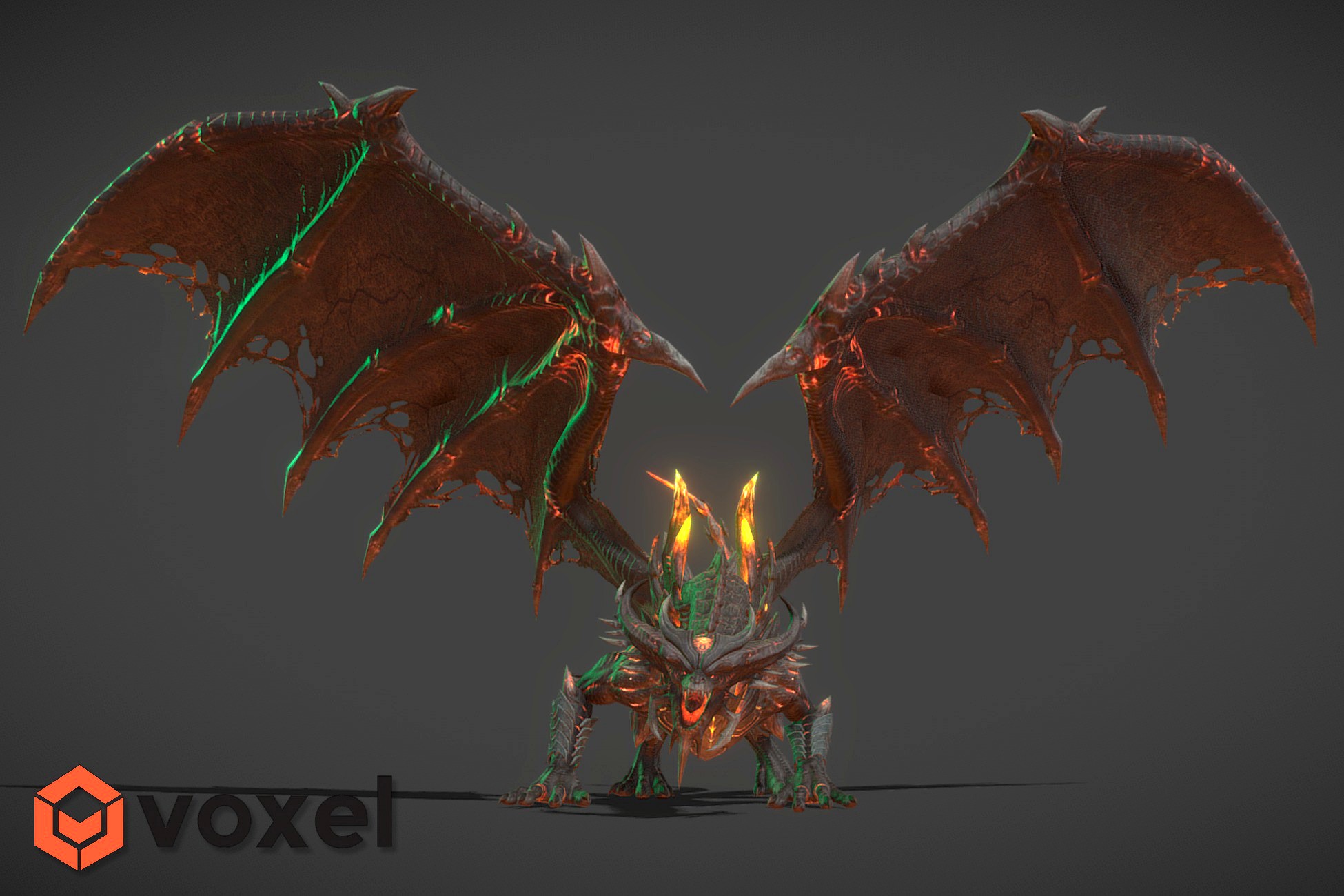 Flying Dragon (animated) 3d model