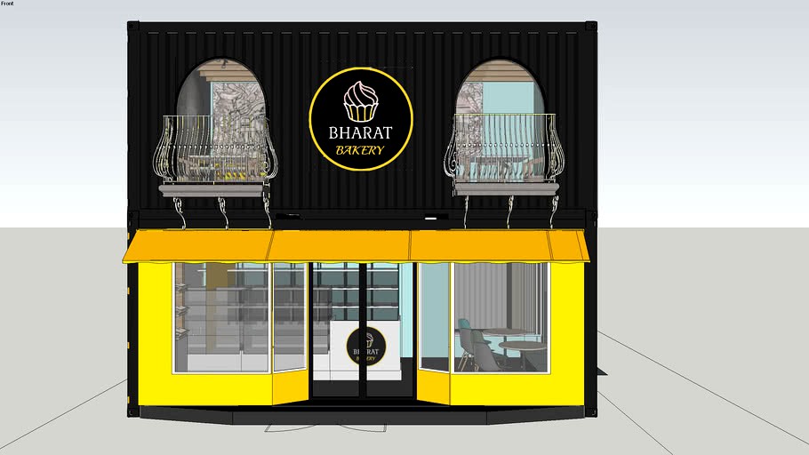 Container Cafe designed by RJDl 3d model