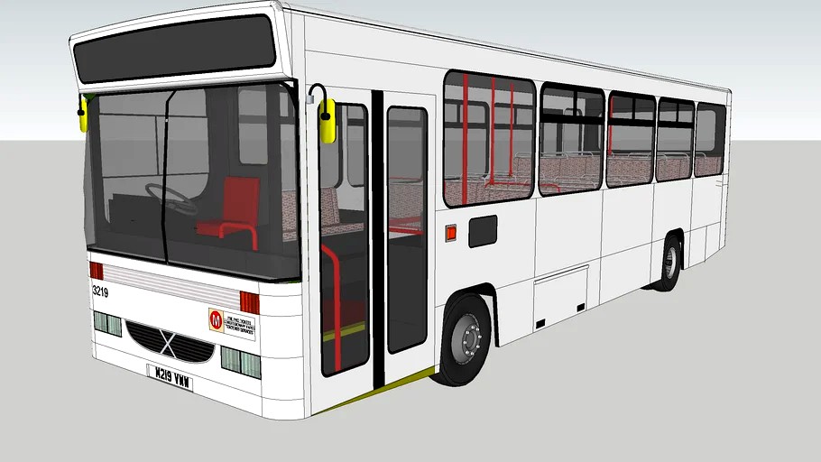 1995 Dennis Dart, Alexander Dash Bodywork (no livery, blank) 3d model