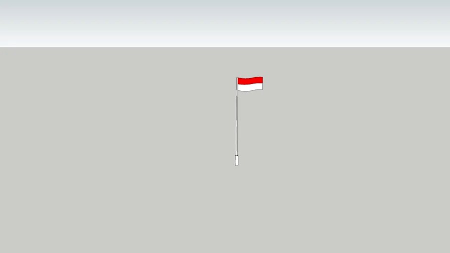Bendera Indonesia 3d model