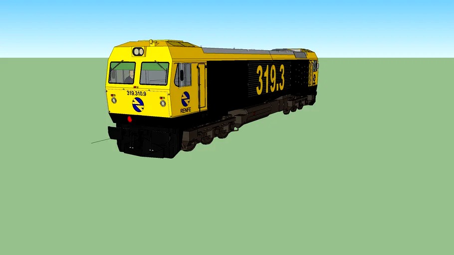 Locomotora Renfe 319 3d model