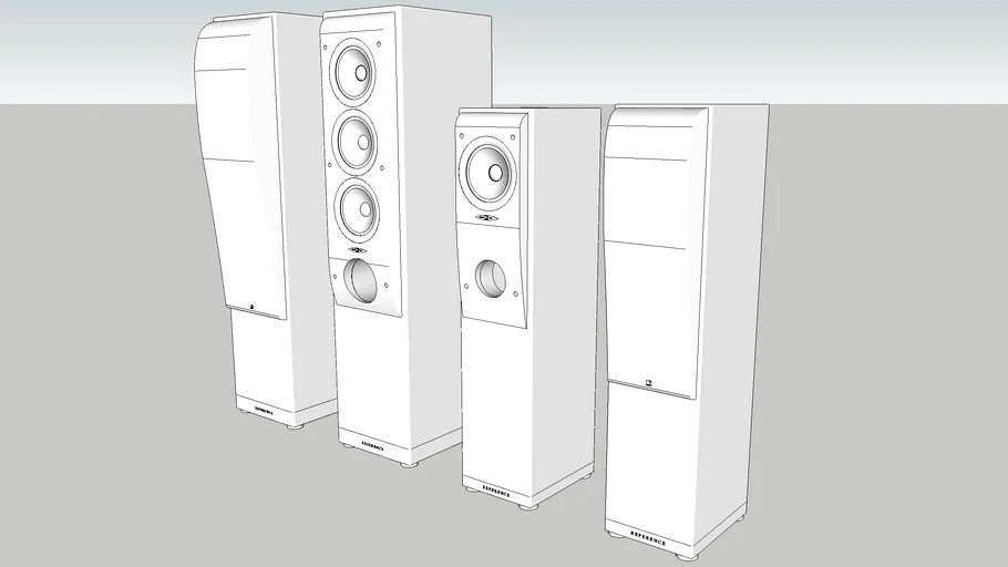 KEF Reference Model 4 and Model 2 3d