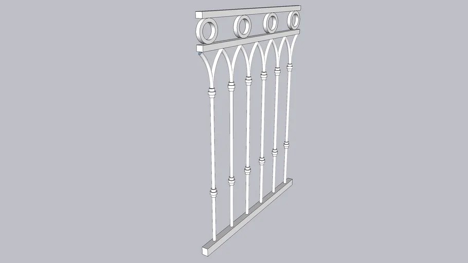 profile builder assembly neo classic railing 3d model