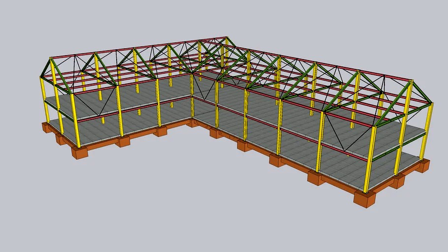 Small factory/offices 3d model