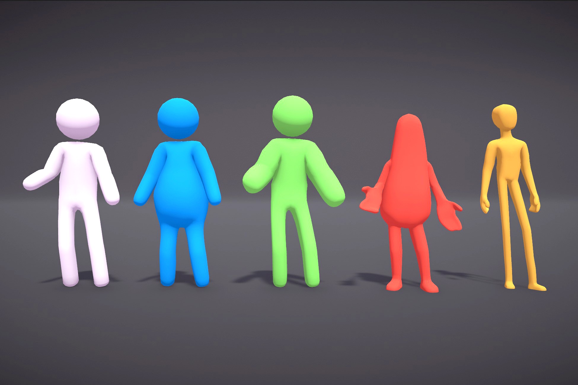 Ultimate Hypercasual Characters (43 BodyTypes) 3d model