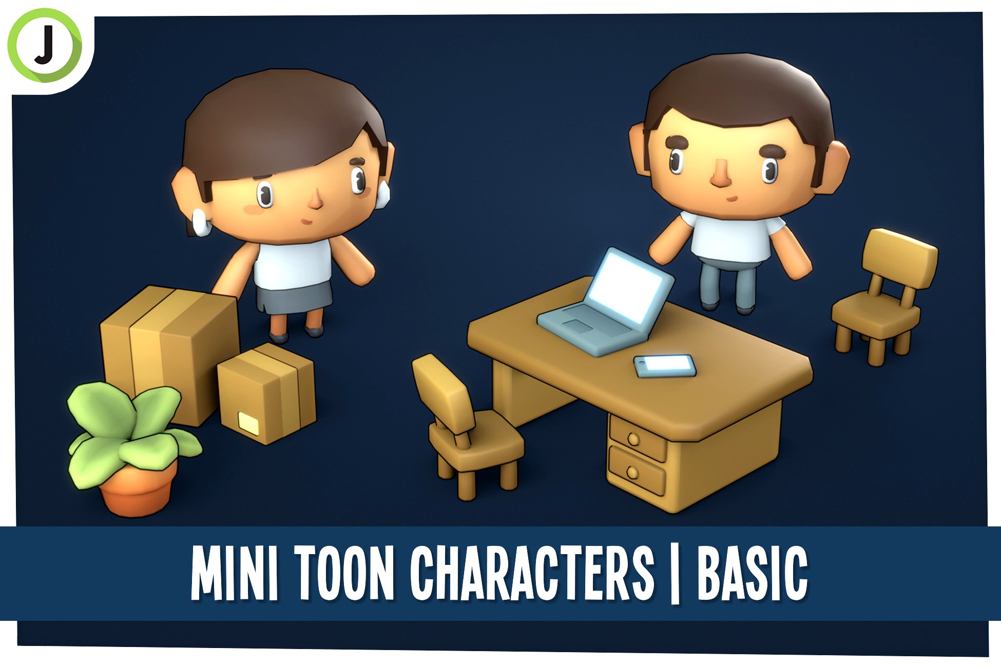 Mini Toon Characters | Basic 3d model