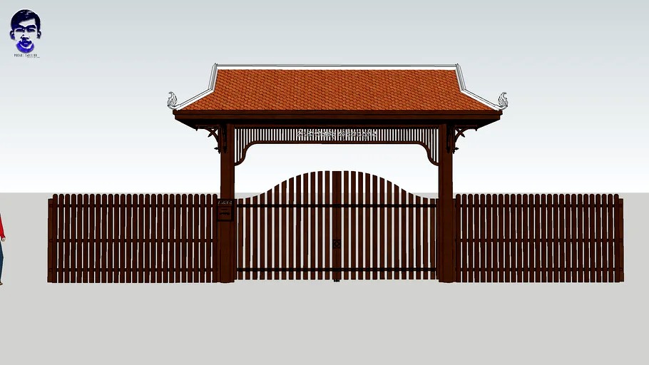 Khmer Gate House 3d model