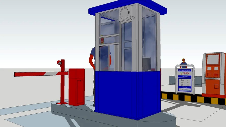 System Parkir 3d model
