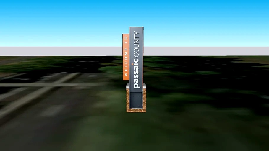 Welcome to Passaic County Sign 3d model