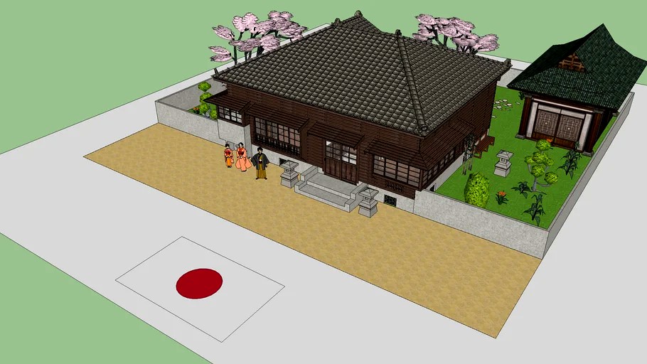 Japanese Traditional House - Minka (民家) 3d model