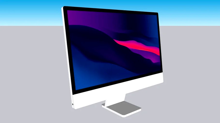 Apple iMac Pro X1 2022 White (Concept) 3d model