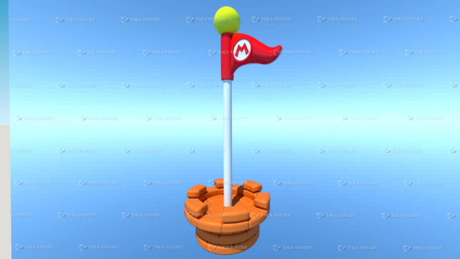 Mario Goal Pole 3d model