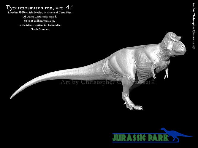 Tyrannosaurus rex JP novel | 3D model