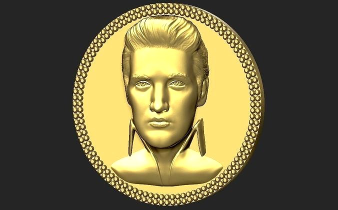 Elvis Presley medallion pendant 3D printing ready stl obj | 3D model