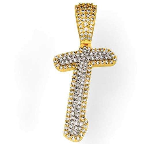 CURVED LETTER T | 3D model