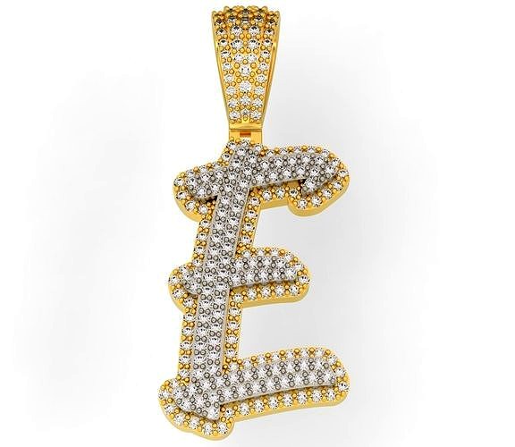 CURVED LETTER E | 3D model