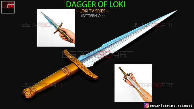 Loki Dagger 2021 - High Quality - Weapon of Loki - TV series | 3D model