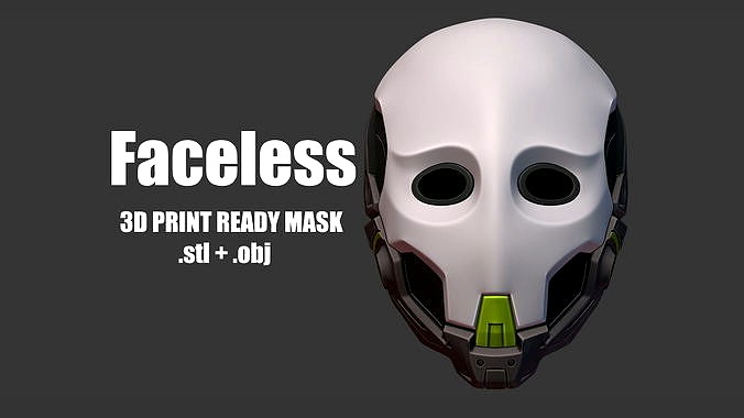 Faceless cosplay full-mask | 3D model
