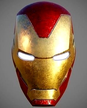 IronMan Head Model And Texture 3d