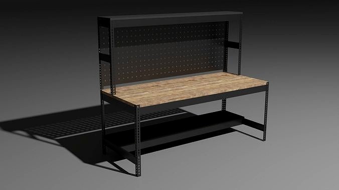 Steel Work Bench 3d model