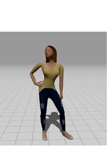 Girl Low Poly 3d model