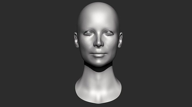 Realistic Female Head 3d model