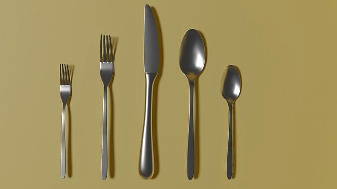 Basic Silverware Set 3d model