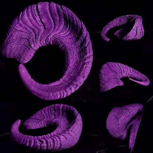 Ram Satyr Demon Horns for Costuming or Cosplay | 3D model