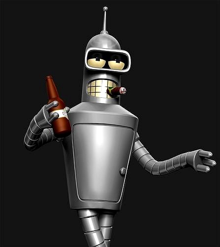 Bender Statue Futurama 3d Model
