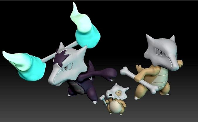 Pokemon Cubone Marowak - Alolan included | 3D model