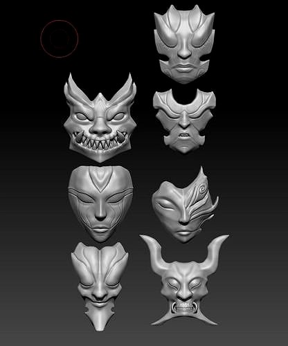 League Of Legends Yone masks | 3D model