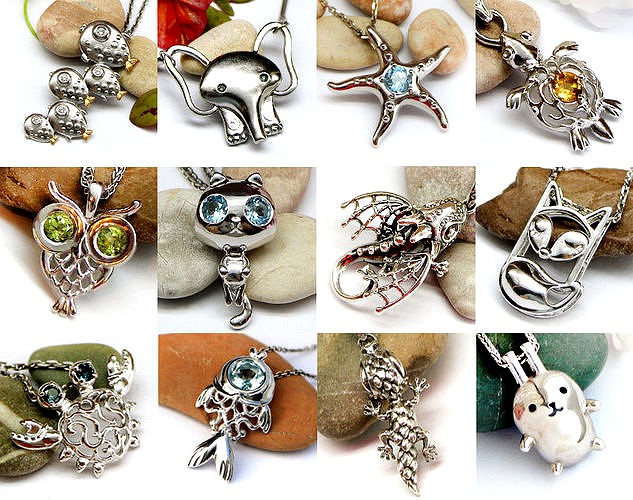 Small and cute animal pendants set printable 3d models bundle | 3D