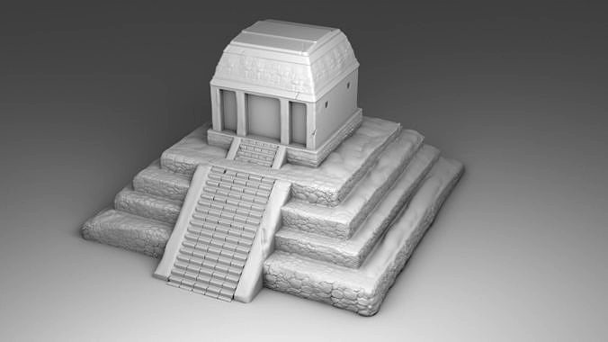 Large temple of Maya | 3D model