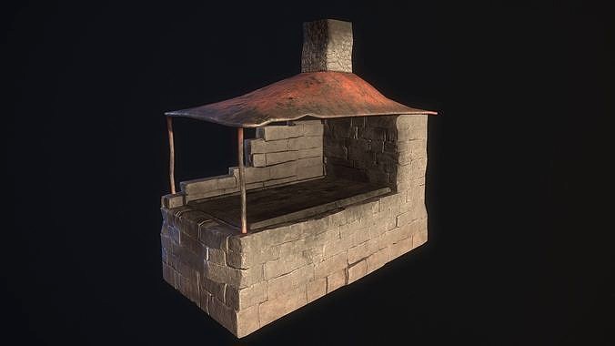 Medieval Blacksmith Furnace 3D Model