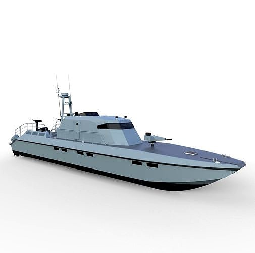 Concept Fast Patrol Attack Boat 3d model