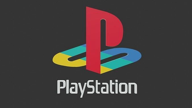 Playstation Retro Logo 02 Low-Poly 3D Model
