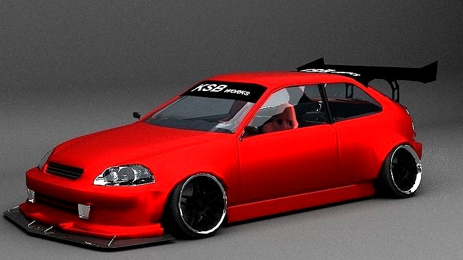 honda civic EK9 3d model