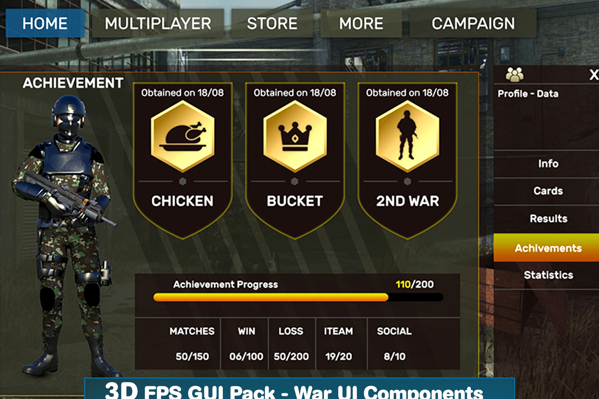 Shooting Ui-Fps-Game Ui-Pack 3d model